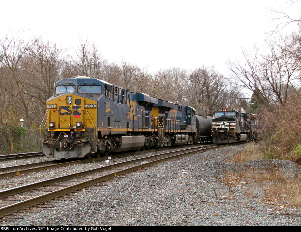 CSX 703 and 5500; NS 9491